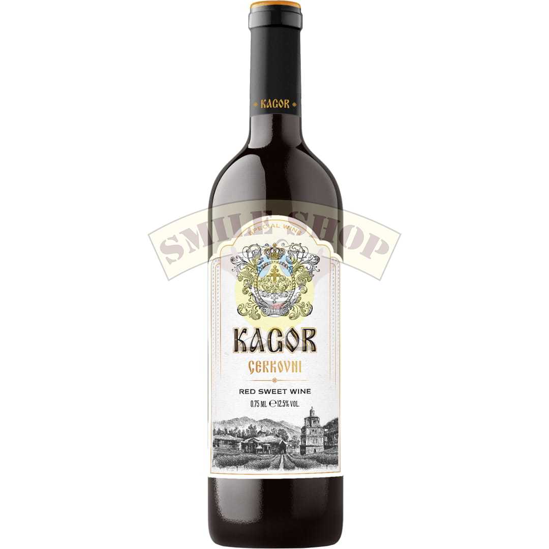 Kagor Cerkovni Czerwone Słodkie Wino 0,75L 12,5%, Smile Shop Alkohole