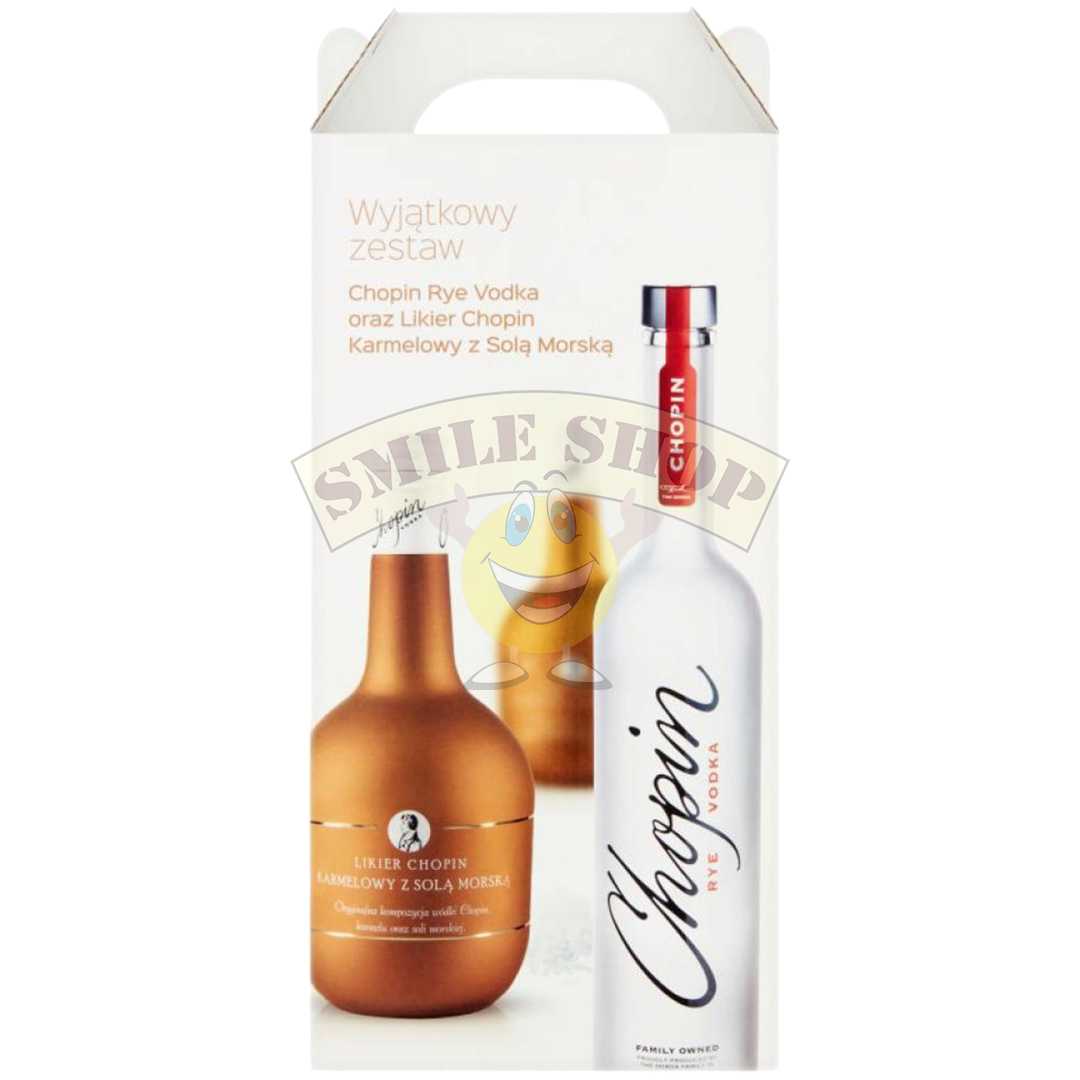 Chopin Rye Wódka 0,5L 40% + Chopin Karmelowy Likier 0,5L 18%, Smile ...