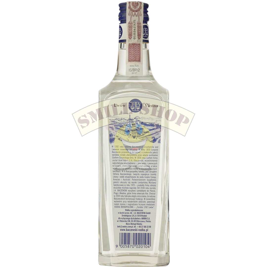 J.A. Baczewski Wódka 0,5L 40%, Smile Shop Alkohole