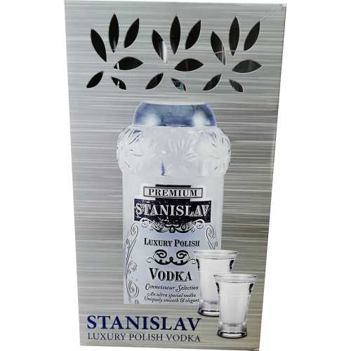 Stanislav Luxury Wódka 0,7L 40% + 2 kieliszki, Smile Shop Alkohole